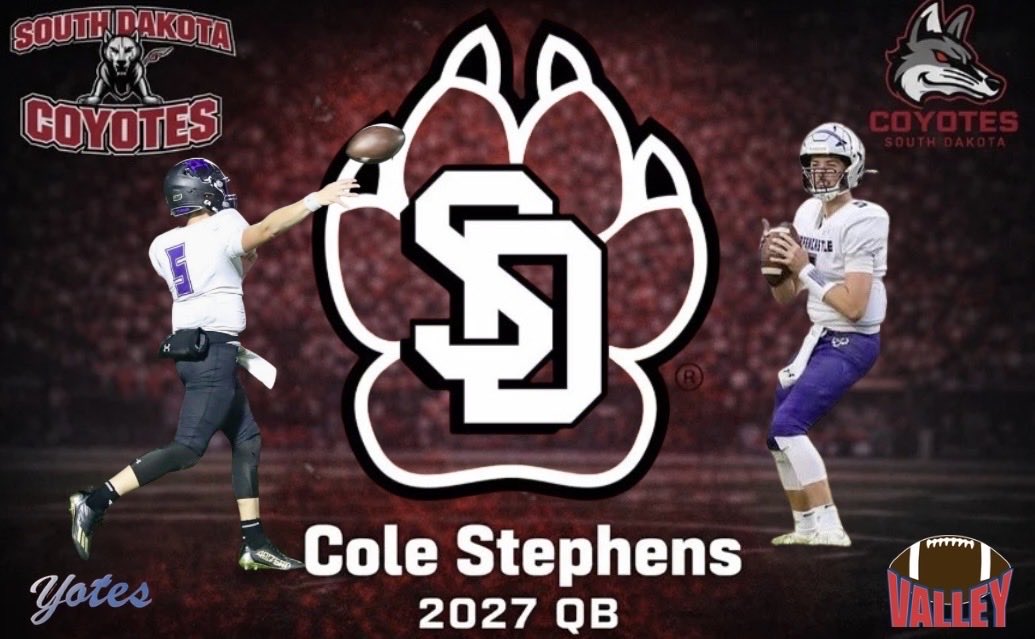 Big Junior Day visit tomorrow @SDCoyotesFB 9,234 Pass Yards. 104 Pass ...
