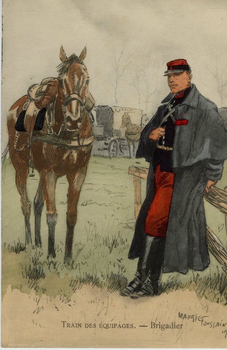 Uniforms of the French military train crews, illustrations by Maurice ...