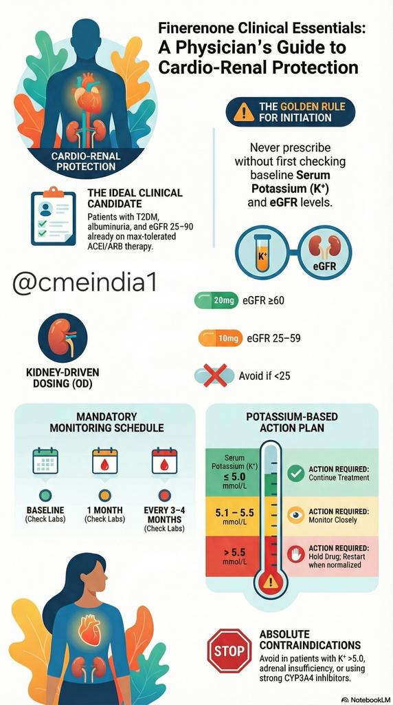 CME INDIA Physician's Essentials on Finerenone 🔷 1. INDICATIONS — WHERE ...
