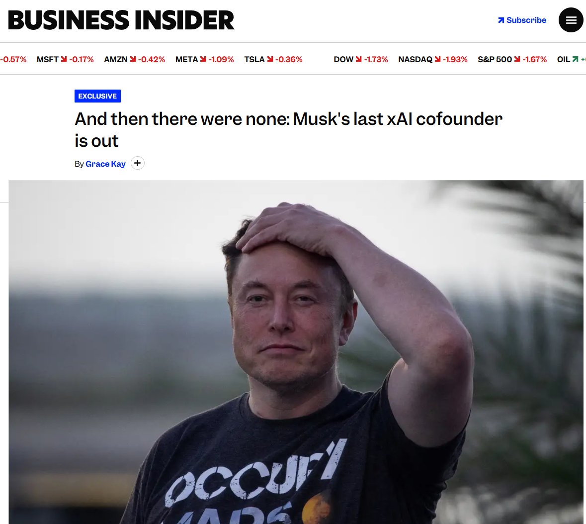 xAI Loses Entire Founding Team as Internal Tensions Fracture Musk's AI ...