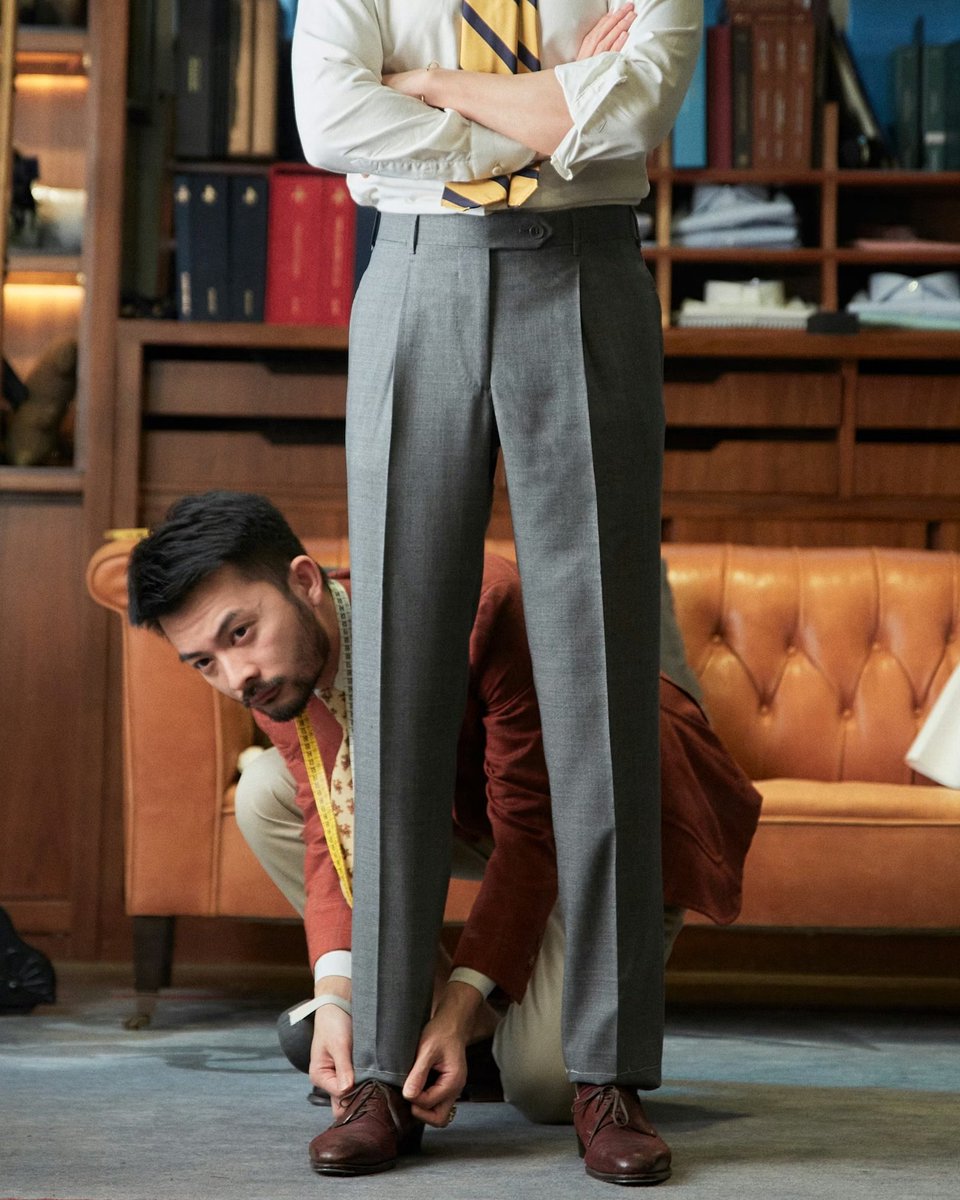 In Italy, tailors tend to make trousers with reverse pleats, which open ...