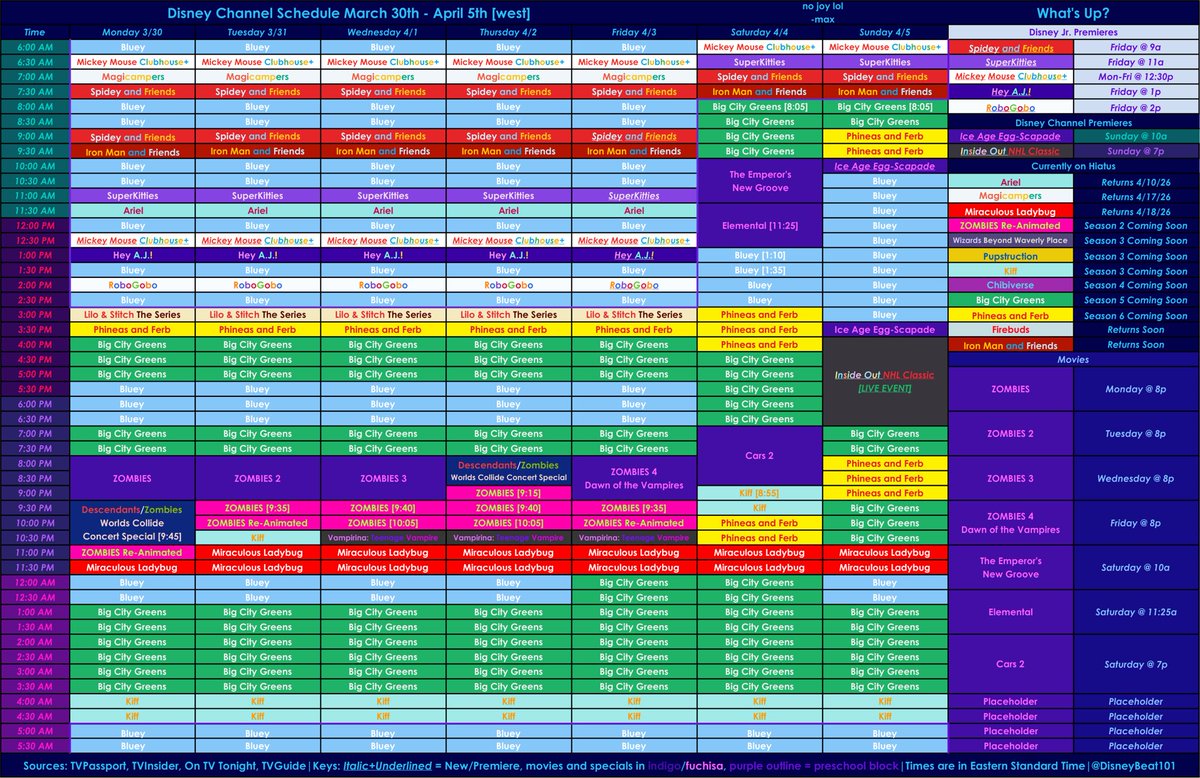 Disney Channel and Disney XD schedules (3/30 - 4/5) - Movies all week ...