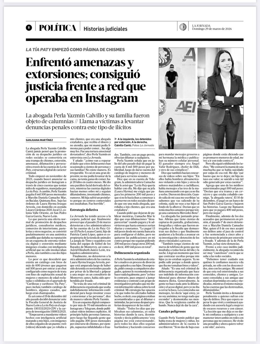 🛑#ULTIMAHORA Los vinculan por difamar en Instagram. La abogada Perla ...