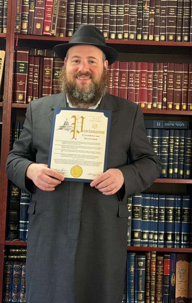 I had the honor of presenting proclamations to Chabad communities ...