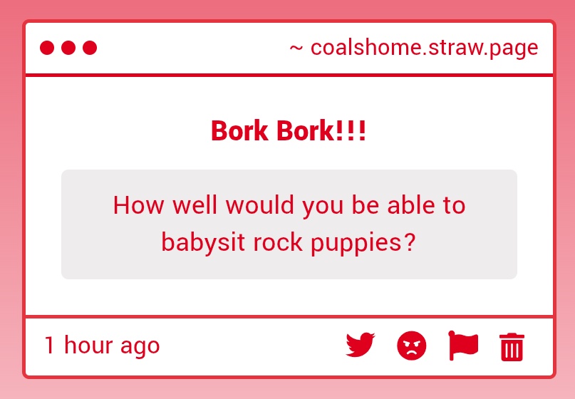Bworf bor- wdym "rock puppies"