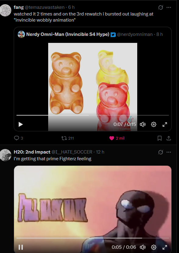 @temazuwastaken it's invincible wobbly animation all the way down