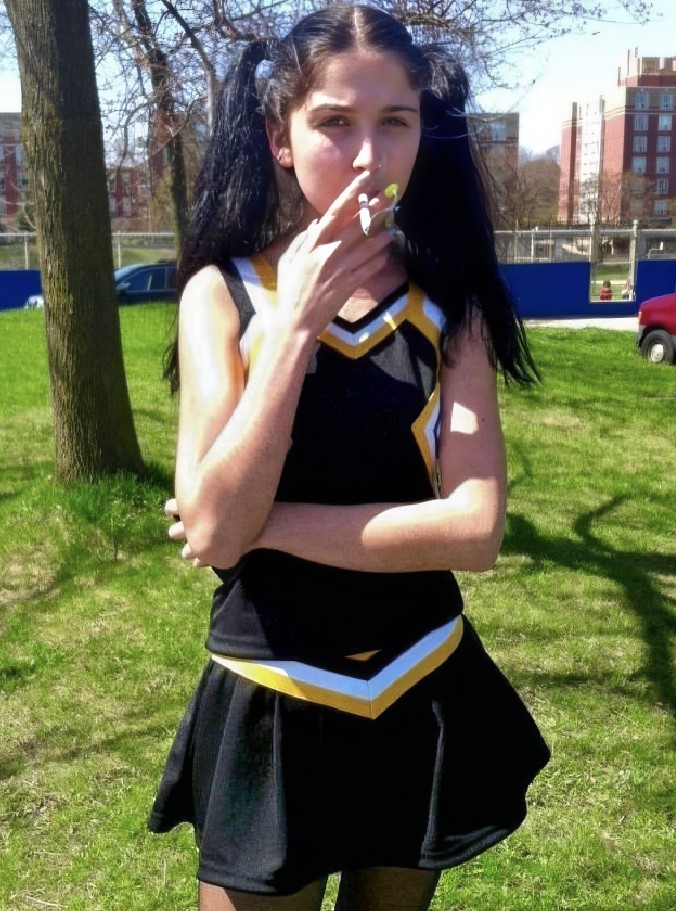 When this cute teen hottie joined the cheerleading squad, she learned a ...
