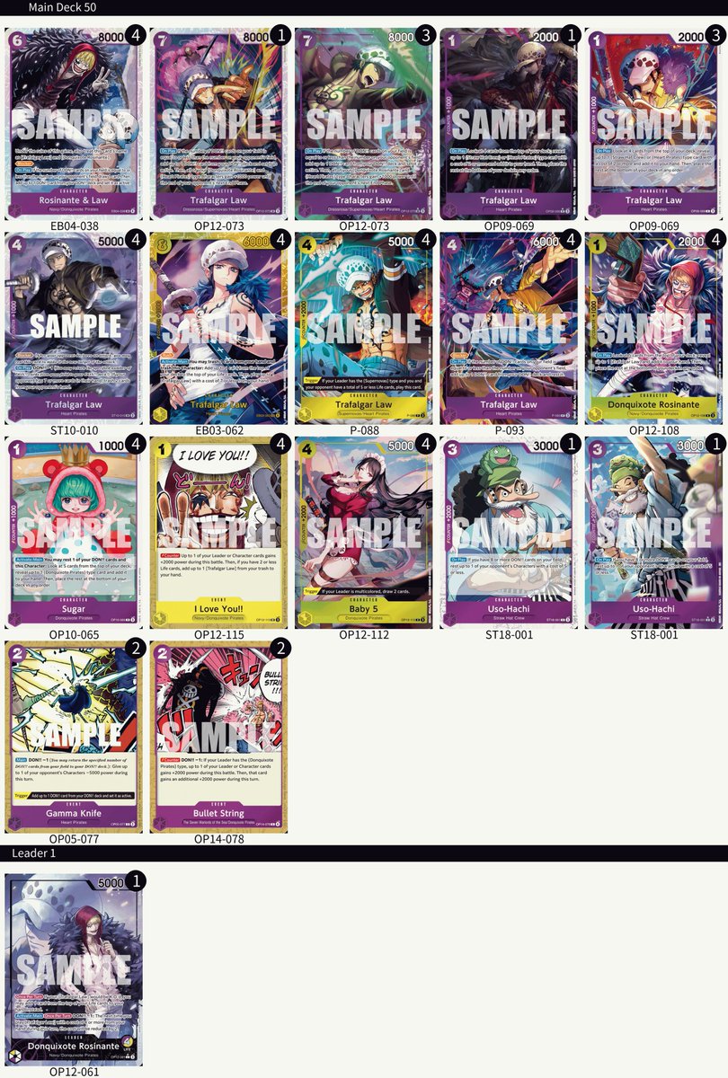 [Deck List] Hey One Piece Pirates! A big thanks to everyone who joined ...