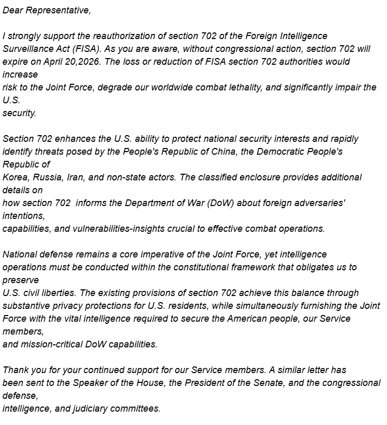 President Trump signed FISA 702 extension yesterday without cameras and ...