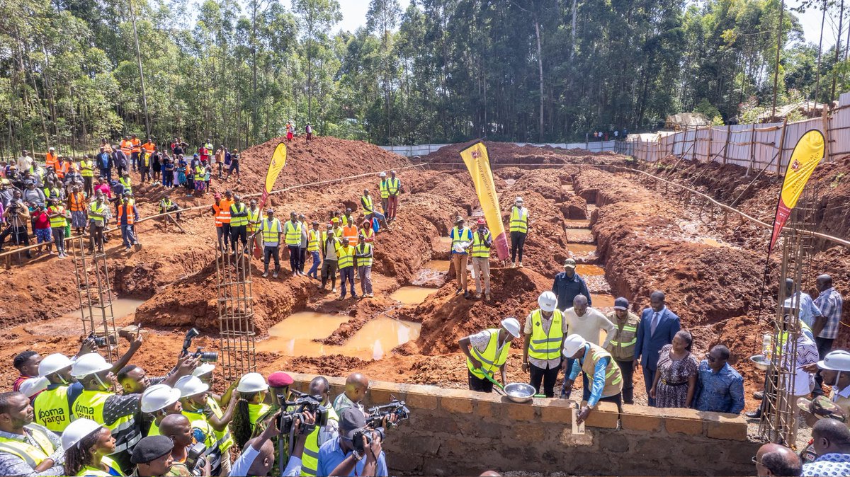 Laid the foundation stone for student hostels at Nyamache KMTC ...