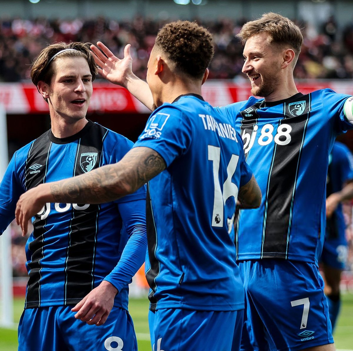 Alex Scott( gbeng ) and Bournemouth teammates David Brooks ( gbwls ...