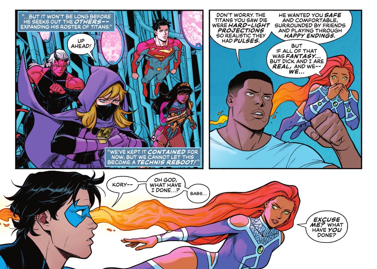Damn... Dick Grayson and Kory really kissed, he cheated on Babs (I ...