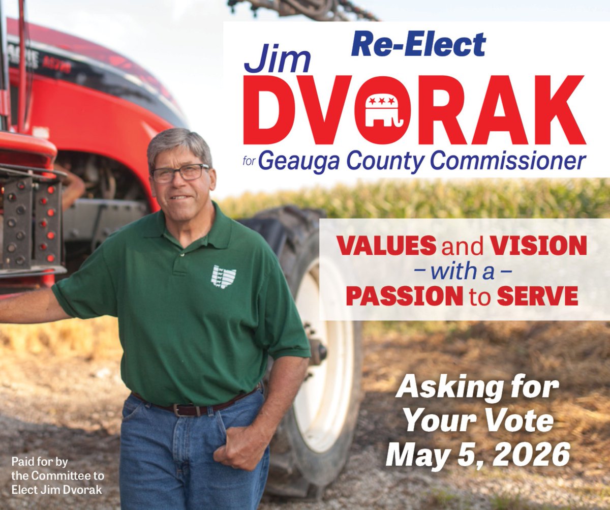 Geauga County, Commissioner Jim Dvorak is asking for your vote — and ...
