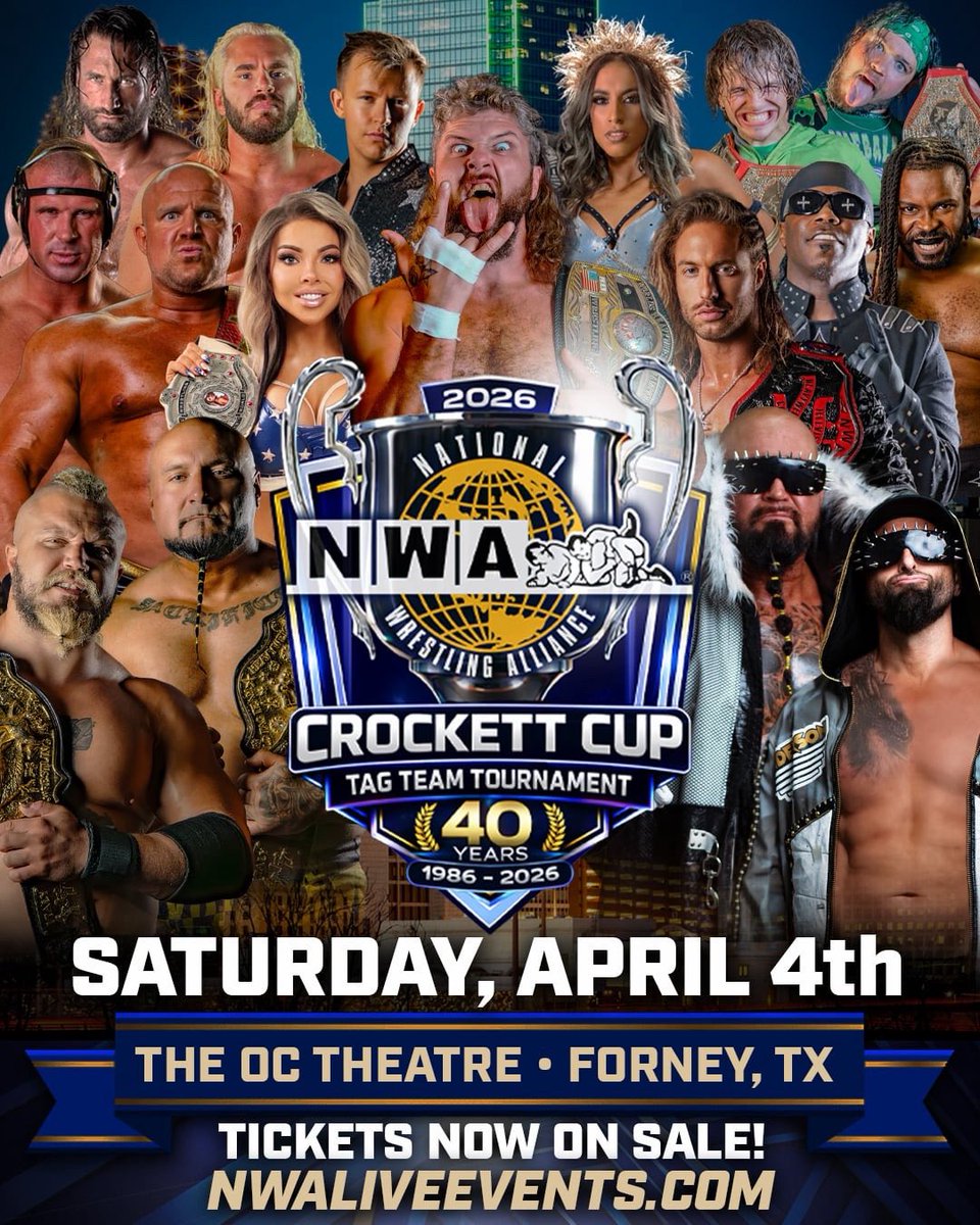 Tonight is THE NIGHT!! GAME DAY!! The 2026 @nwa Crockett Cup tag team ...