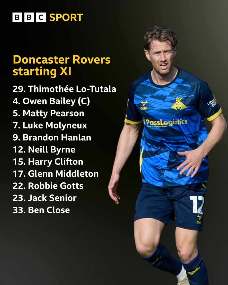 🔢 Here's the Doncaster Rovers team news for the trip to Exeter City. 🔄 ...