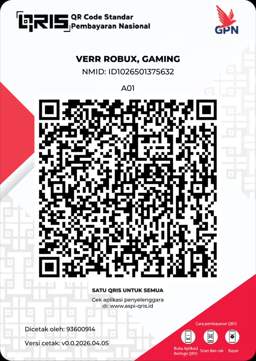 Scammer akun tcc roblox, Qr VERR ROBUX, GAMING