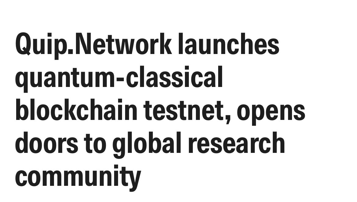 Gm gQUIP Atomic Security in a Quantum World @quipnetwork serves as the ...