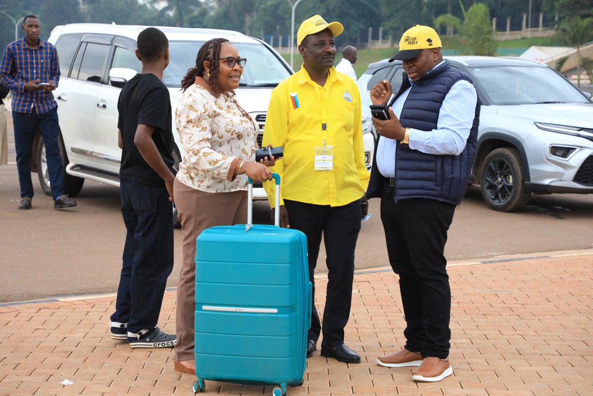 ON THE MOVE: NRM leaders have begun setting off from Kololo ...