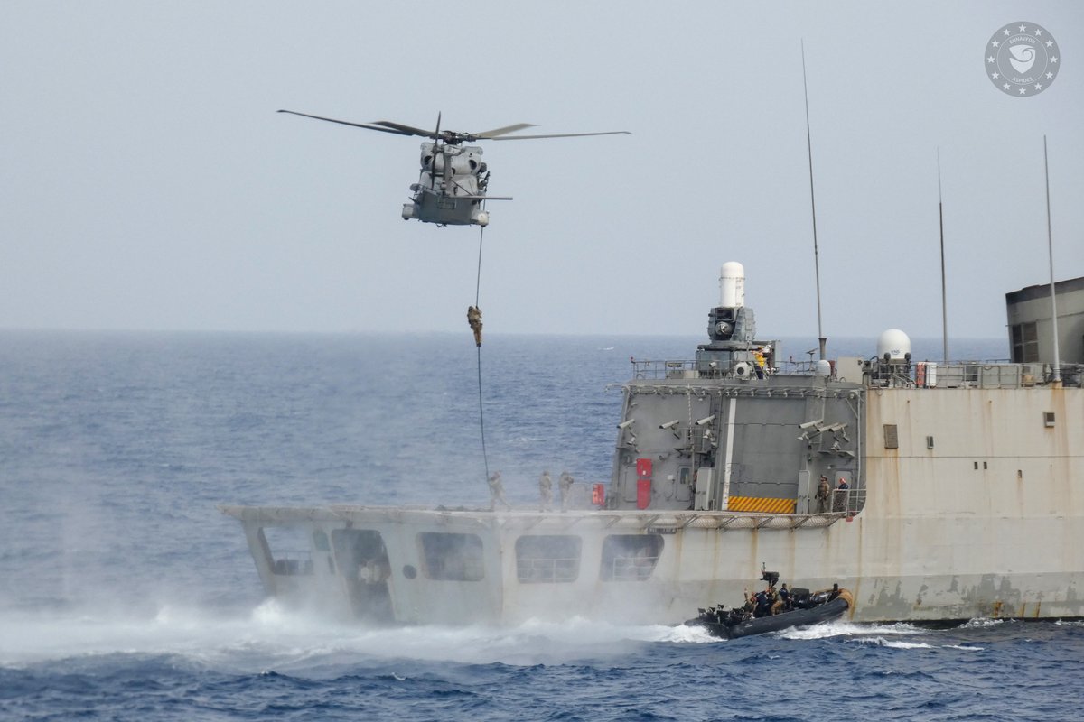 The Italian Frigate LUIGI RIZZO 🇮🇹, together with the Greek Frigate HS ...