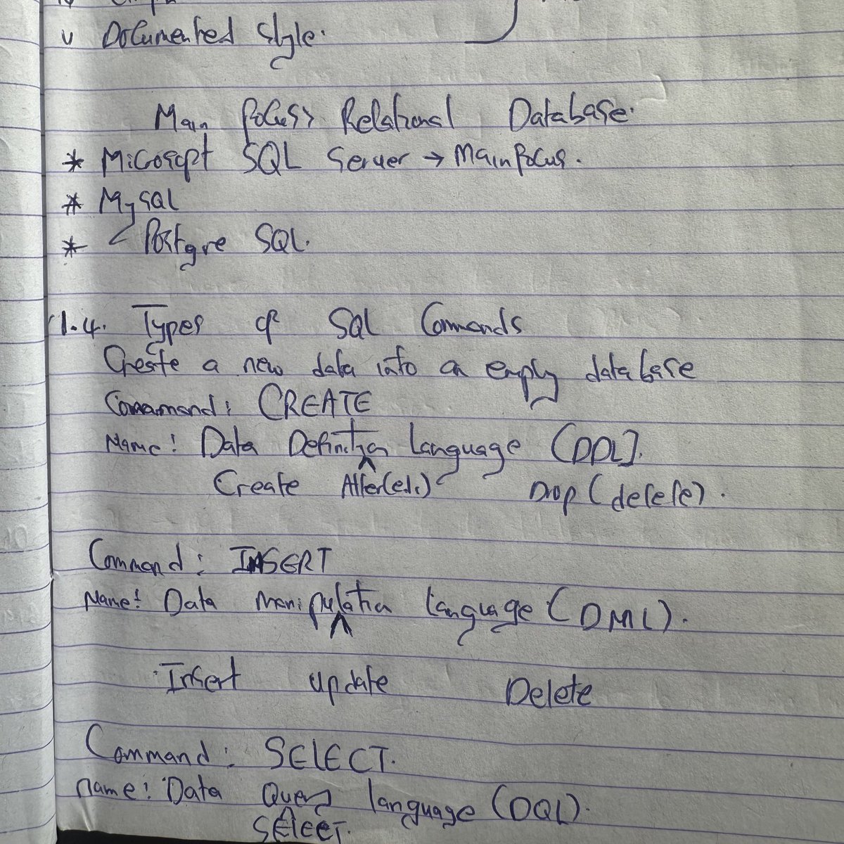 Completed Day 1/100 in 100 Days of learning SQL As the space has become ...