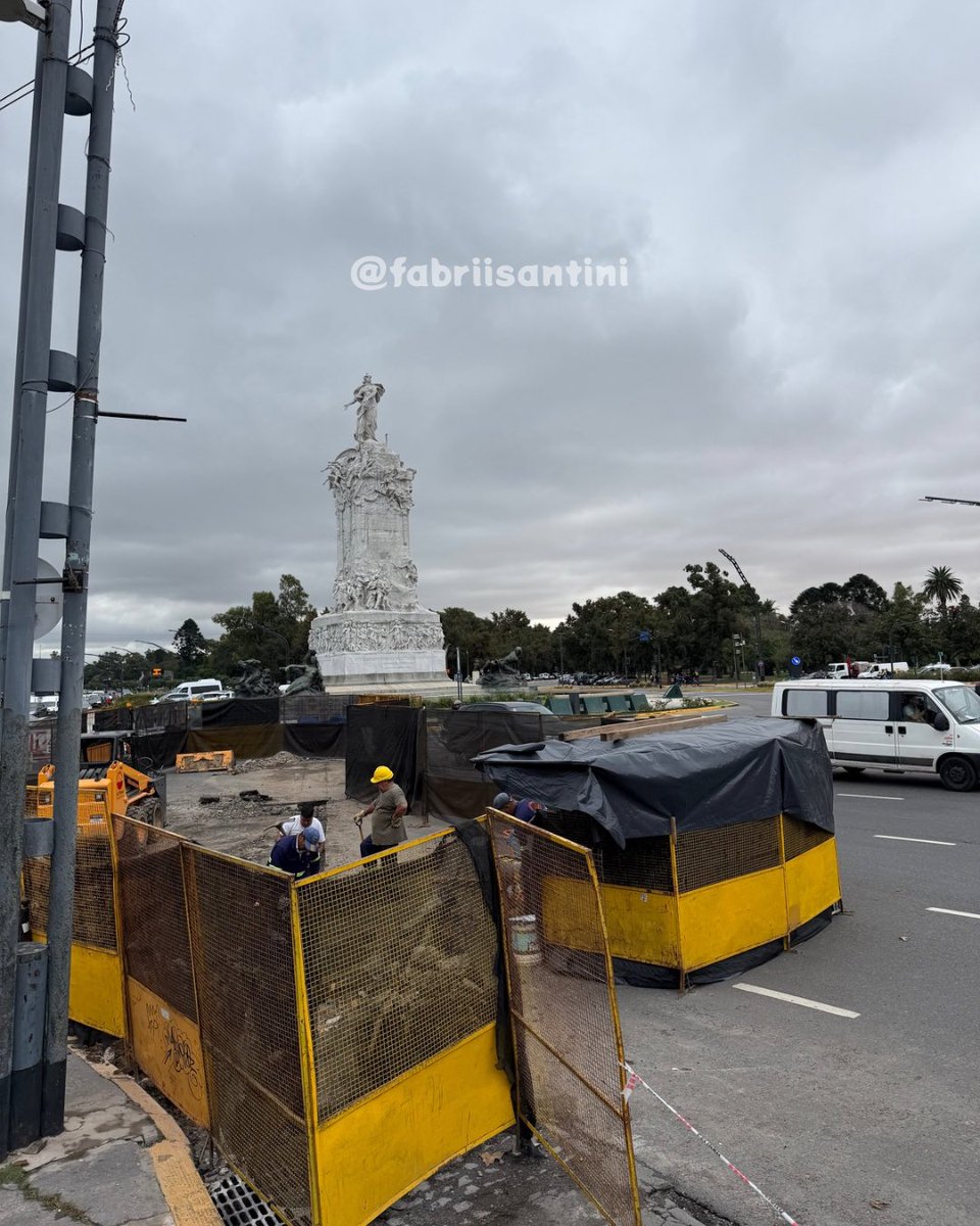 ⚠️| Obras en el Monumento a los Españoles En el día de ayer comenzaron ...