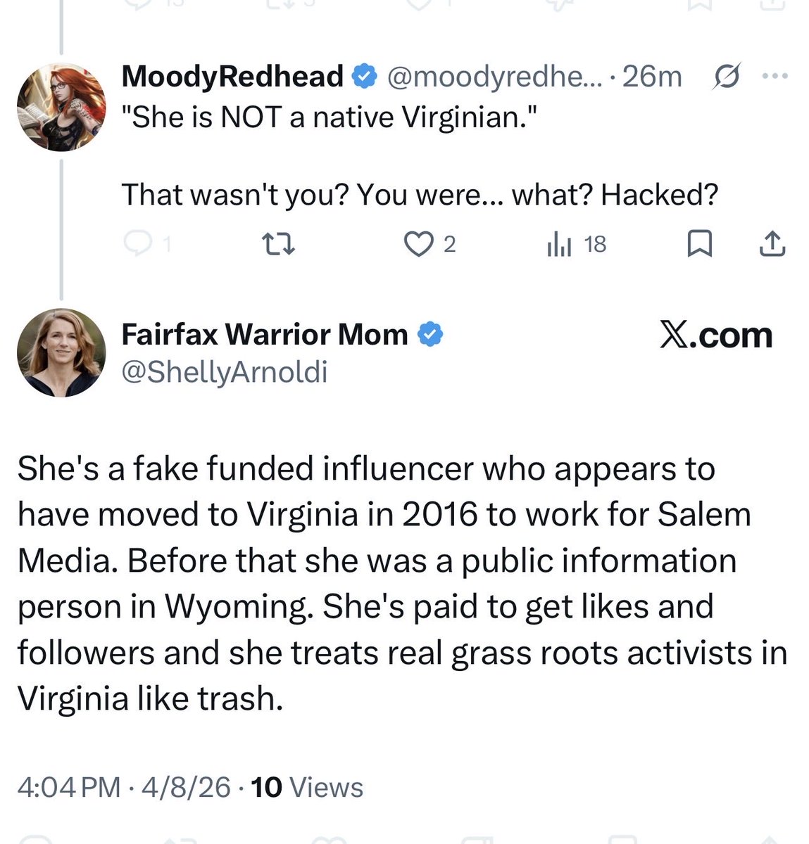 Oh, look. Who couldn’t see that coming? She claims @PolitiBunny “treats ...