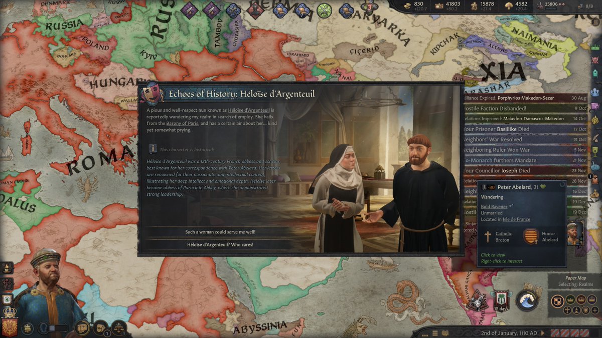 Peter Abelard and Héloïse d'Argenteuil make fine additions to the Roman ...