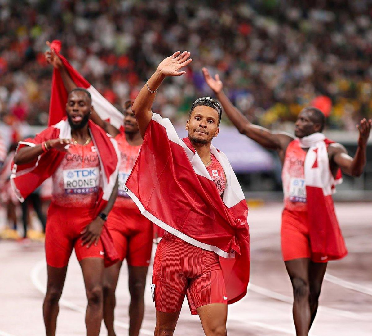 The Canadian 🇨🇦 team for the Gaborone 2026 World Relays: Men’s 4x100m ...
