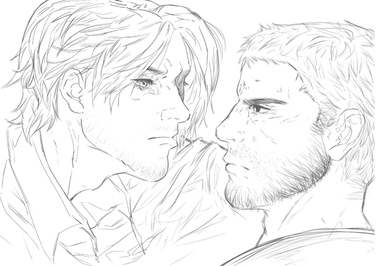 RT @ilovepotato23: #Chreon #ResidentEvil #Leonkennedy #Chrisredfield Pouty