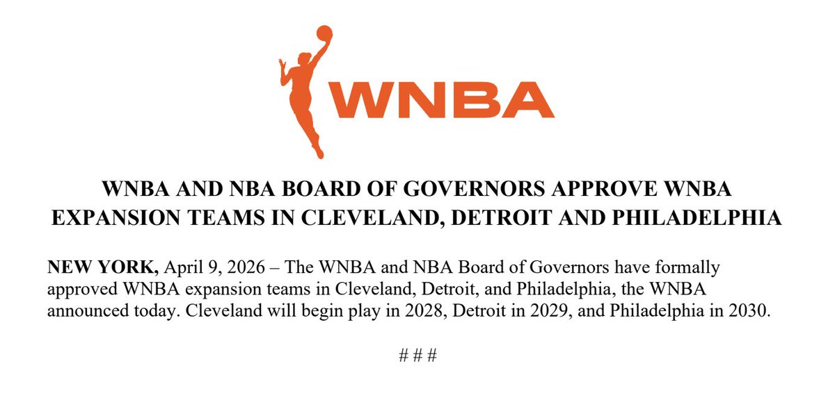 News: The WNBA has officially approved expansion teams in Cleveland ...