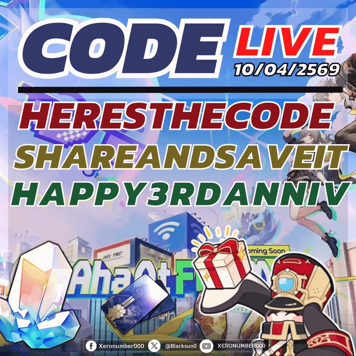 【⚡️ Code Live Patch 4.2】 Code 1 : HERESTHECODE Code 2 : SHAREANDSAVEIT ...