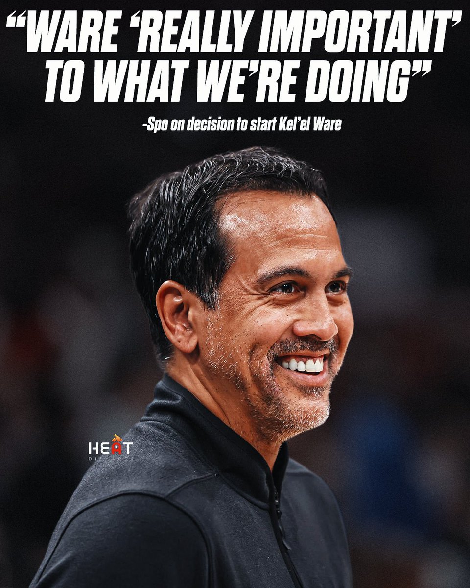 Erik Spoelstra on moving Pelle Larsson to the bench for Kel'el Ware: “A ...