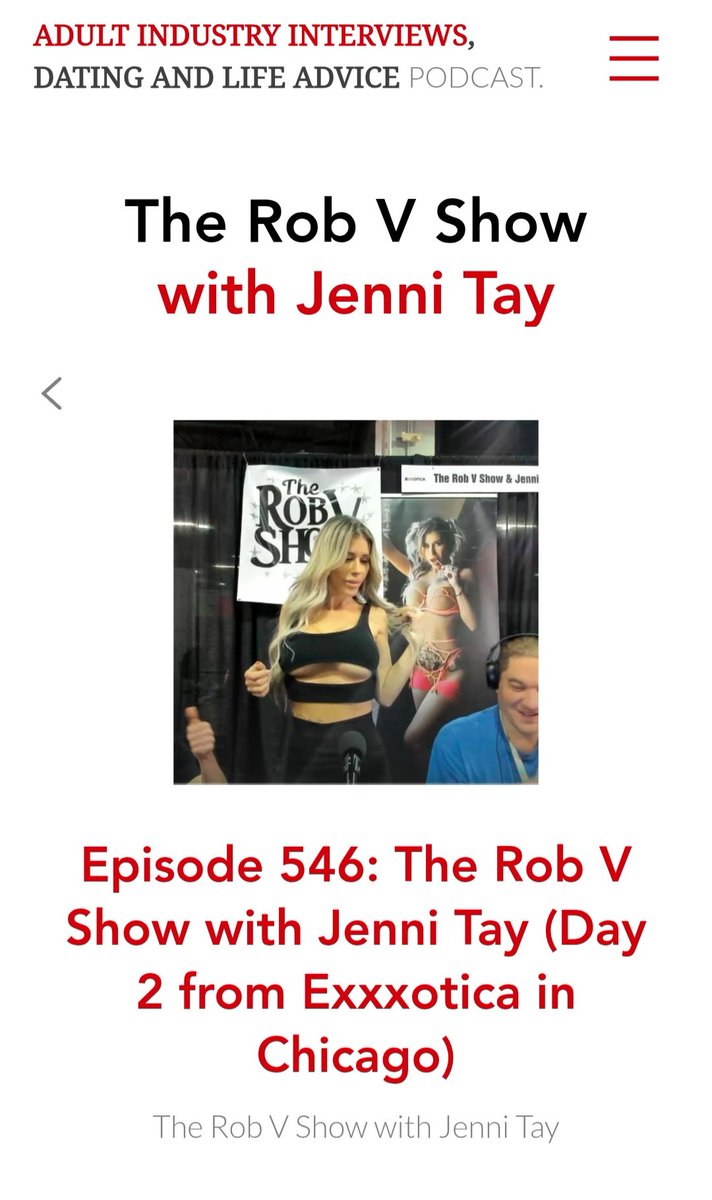 The Rob V Show with Jenni Tay💋 (@2nutsonamic) / Posts / X