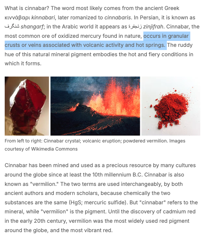 I must find genuine vermillion (it is insanely toxic)