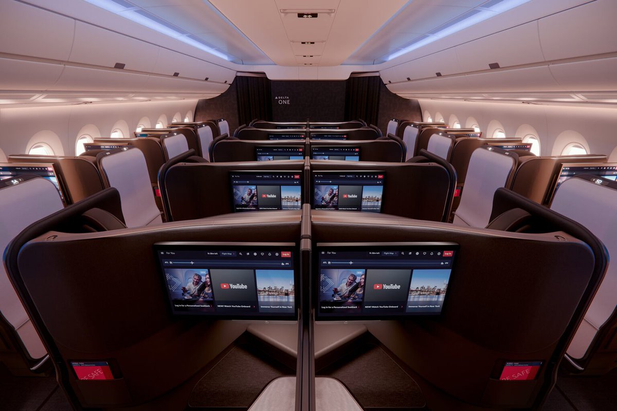 It starts with the new Delta One Suites on the A350-1000. Reverse ...