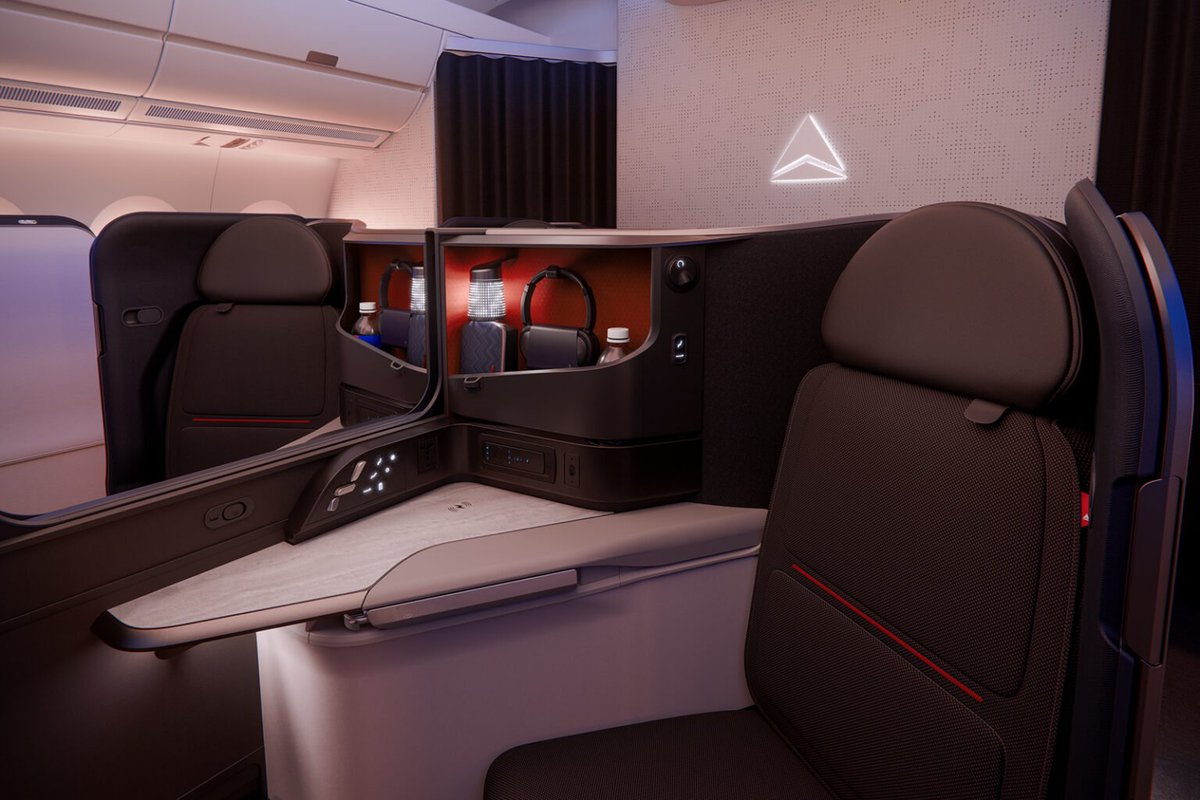 It starts with the new Delta One Suites on the A350-1000. Reverse ...