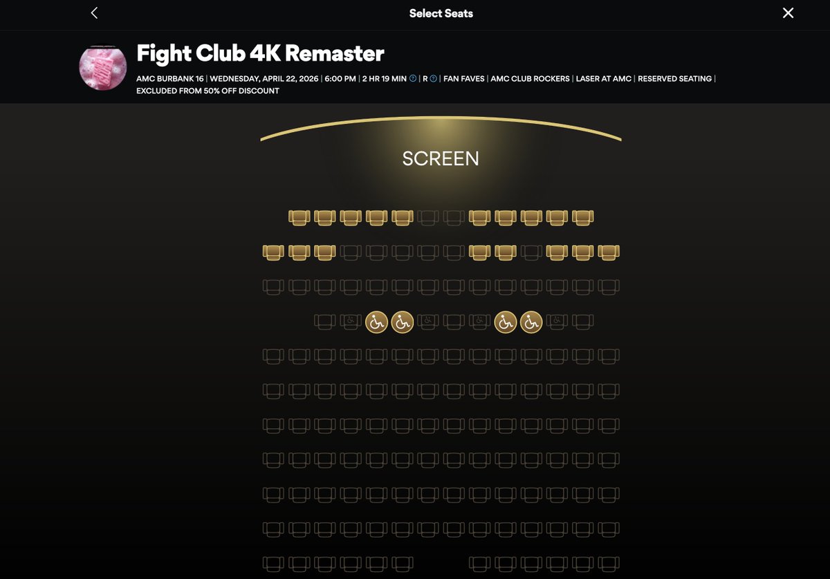 Fight Club 4K Remaster @AMCTheatres Next Wednesday, April 22nd. The ...