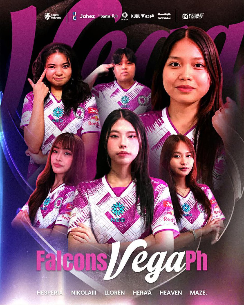 Introducing Falcons VEGA MLBB PH — welcome to the nest! 🦅🩷 #FalconsAreHere