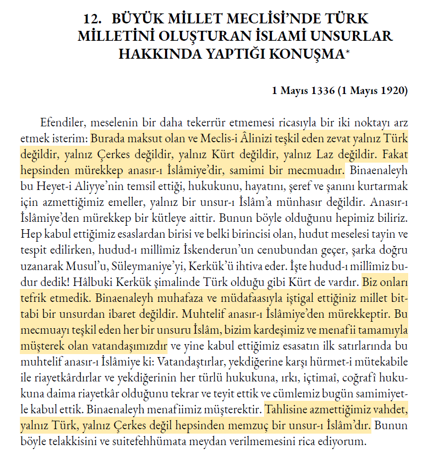 Abdulaziz Mecdi Efendi: Ben anlıyorum ki, bu kürsüde ne zaman Türk ...