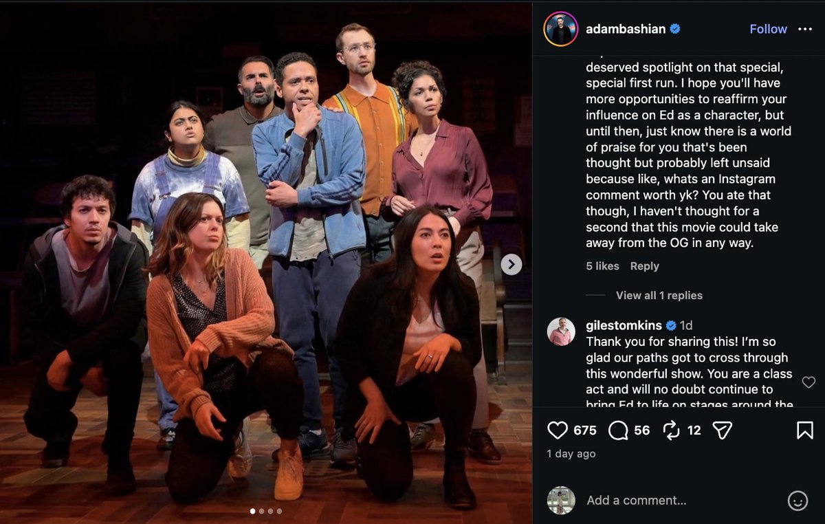 My heart goes out to the OG #Octet cast. Adam Bashian supports the new ...