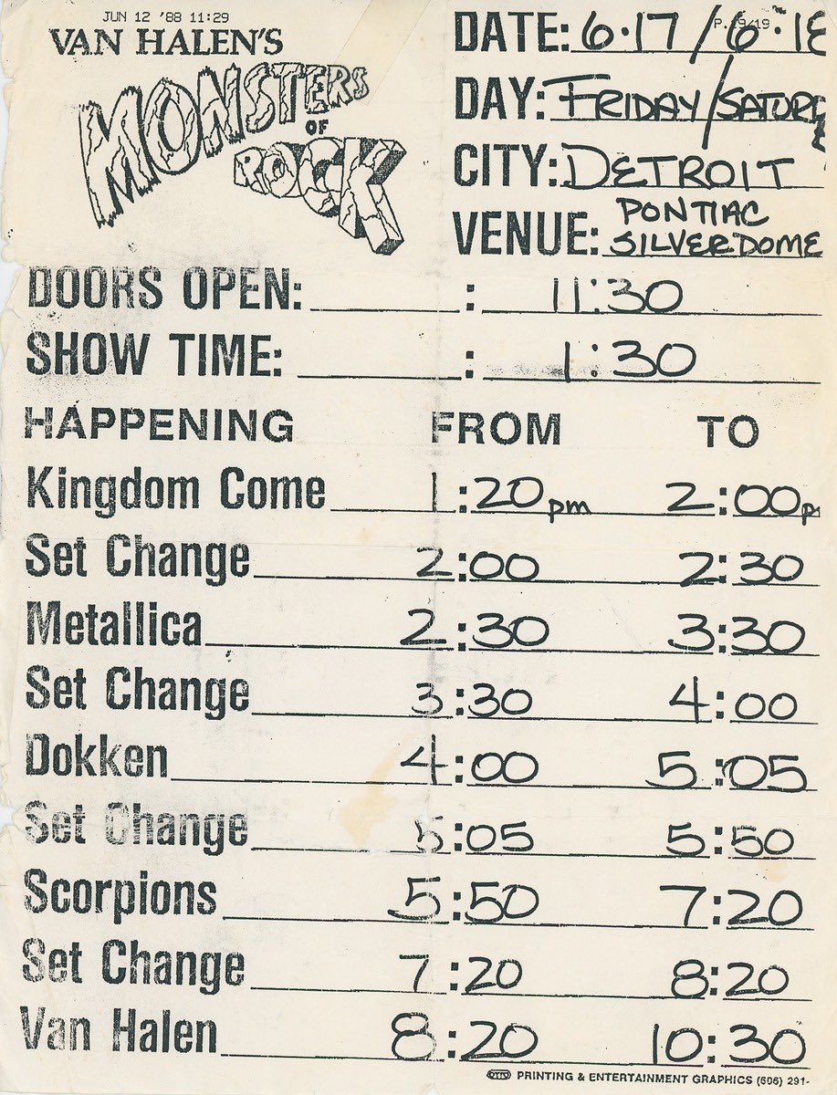 #SawItLive 1️⃣1️⃣: A festival you attended Monsters of Rock tour at the ...