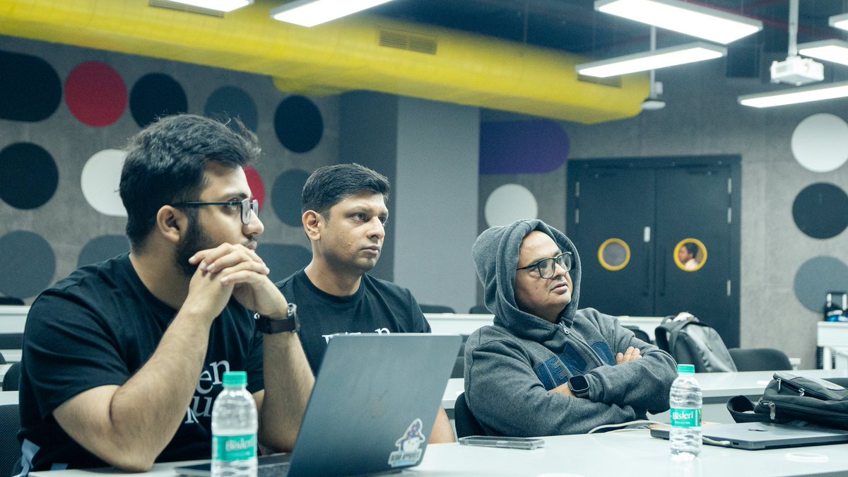 Pod judging in progress: Kunal Gandhi and Ajit Tripathi from ...