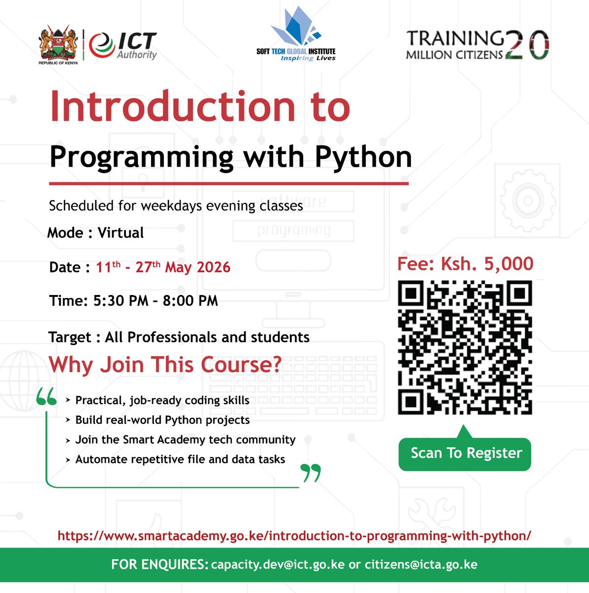 Kickstart your coding journey Join our Introduction to Programming with ...