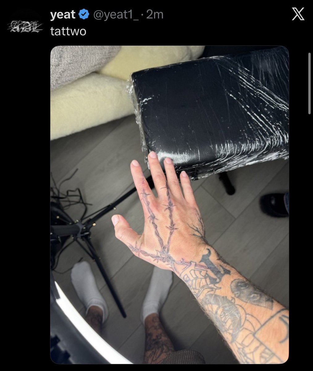 Yeat Showing Off New Tattoos 6110