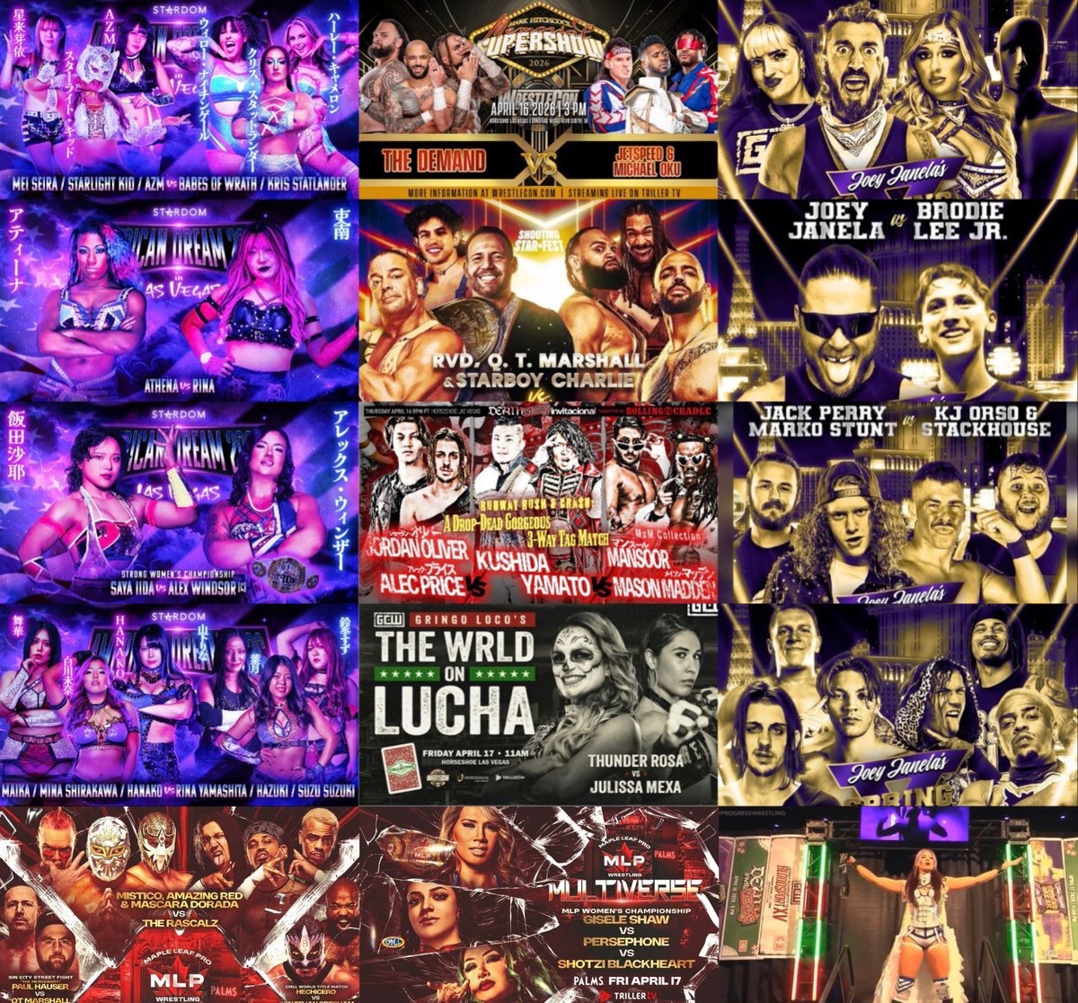 Big shout-out to all the AEW wrestlers who worked matches this weekend ...
