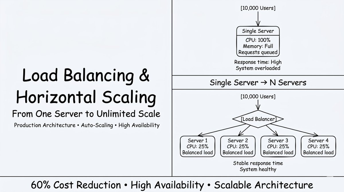Just published 📚 "Load Balancing & Horizontal Scaling in Production ...