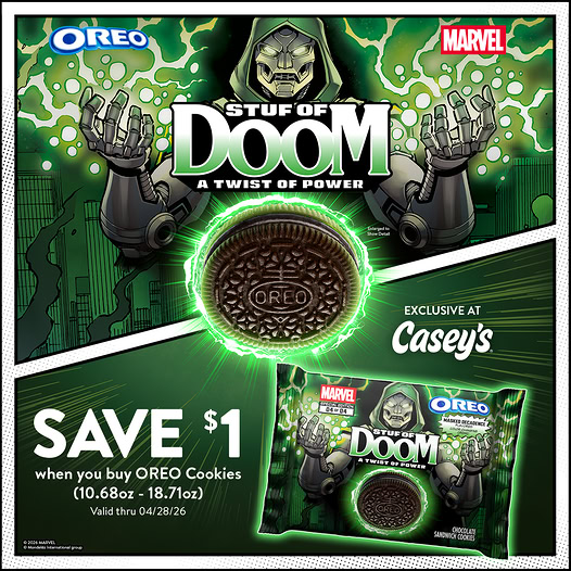 Casey's exclusive Doom Oreos