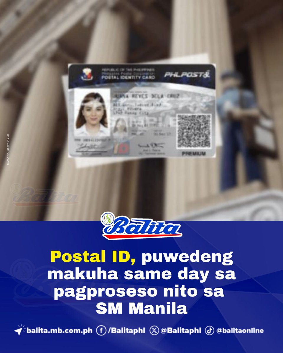 Inanunsiyo ng Philippine Postal Corporation (PHLPost) na maaaring ...