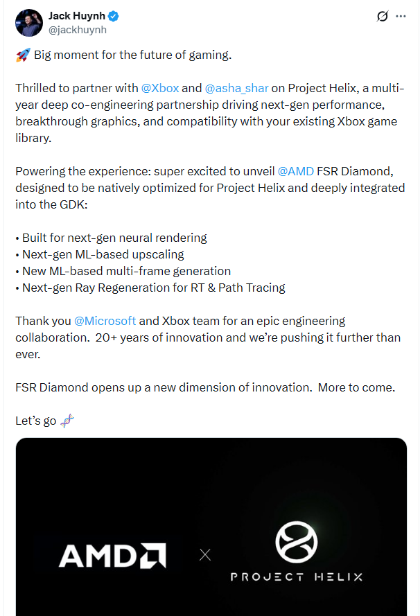 See how false Xbox information spreads? This AMD post alone and GDC ...
