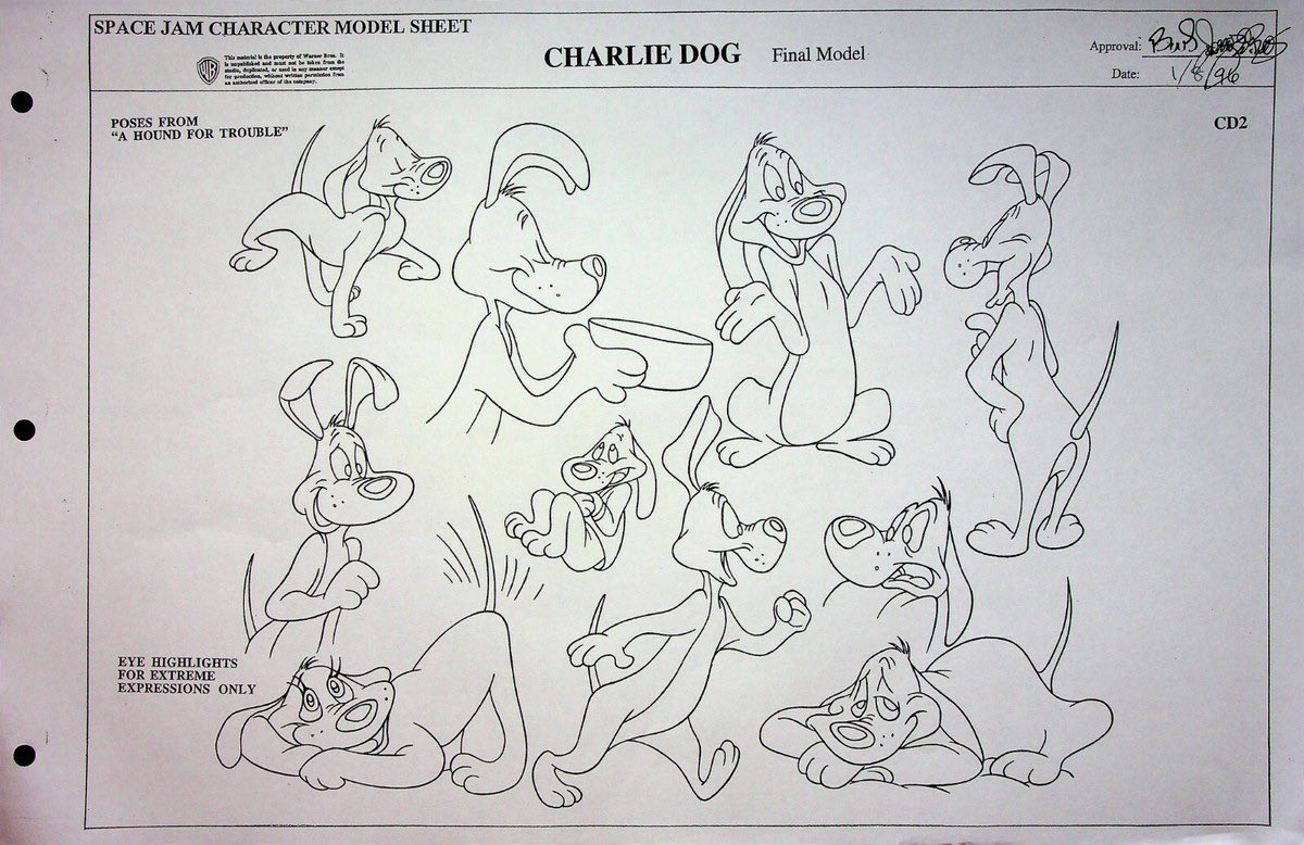 #looneytunes A Charlie model sheet from Space Jam 🤩😎👍.